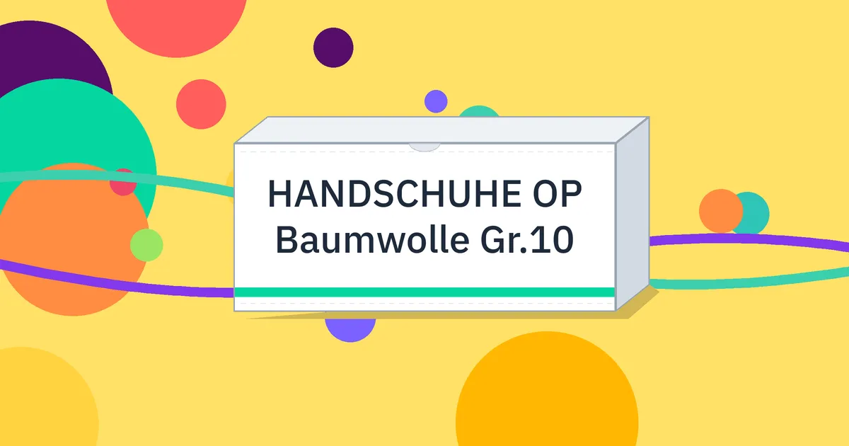 Symbolbild: Packung mit der Aufschrift HANDSCHUHE OP Baumwolle Gr.10 (PZN 03401254) – Verfügbarkeit und Bezug in Apotheken in Frankfurt am Main