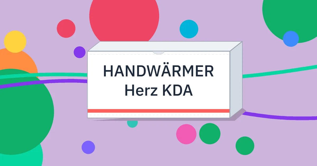 Symbolbild: Packung mit der Aufschrift HANDWÄRMER Herz KDA (PZN 00129805) – Verfügbarkeit und Bezug in Apotheken in Frankfurt am Main