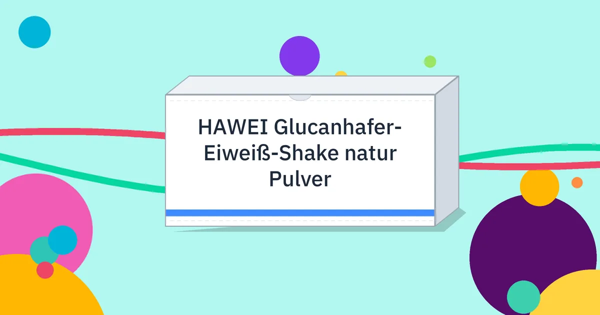 Symbolbild: Packung mit der Aufschrift HAWEI Glucanhafer-Eiweiß-Shake natur Pulver (PZN 19995439) – Verfügbarkeit und Bezug in Apotheken in Frankfurt am Main
