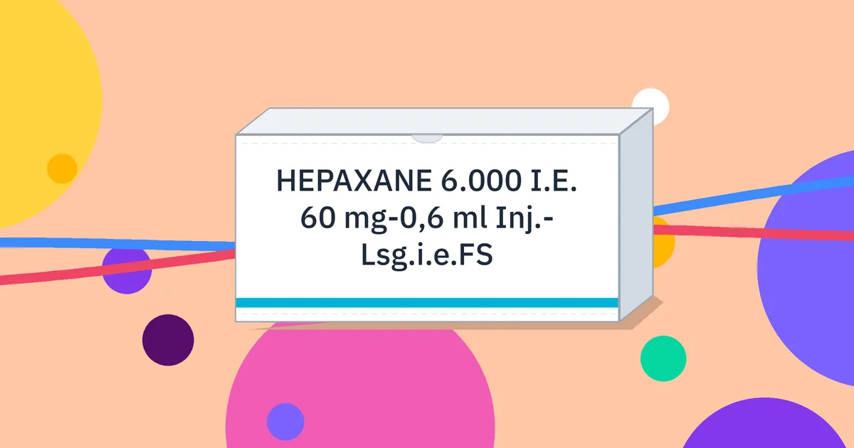 Symbolbild: Packung mit der Aufschrift HEPAXANE 6.000 I.E. 60 mg-0,6 ml Inj.-Lsg.i.e.FS (PZN 14446202) – Verfügbarkeit und Bezug in Apotheken in Frankfurt am Main