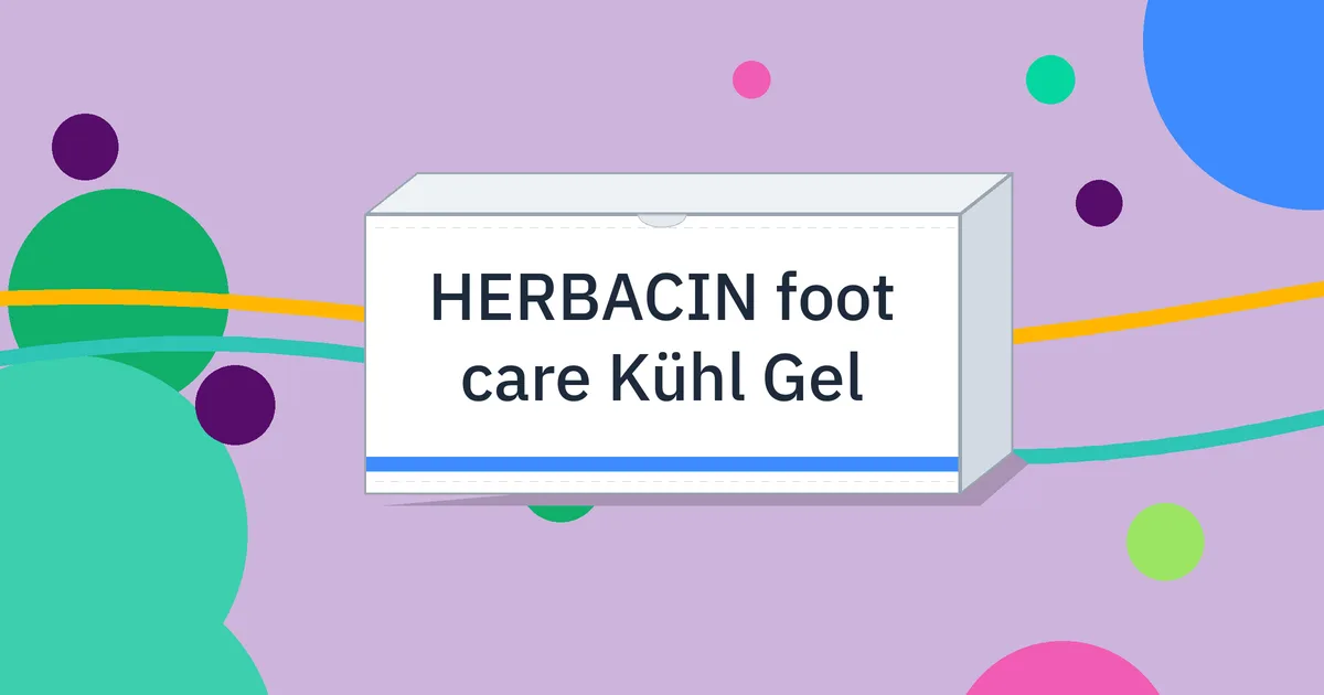 Symbolbild: Packung mit der Aufschrift HERBACIN foot care Kühl Gel (PZN 10527820) – Verfügbarkeit und Bezug in Apotheken in Frankfurt am Main