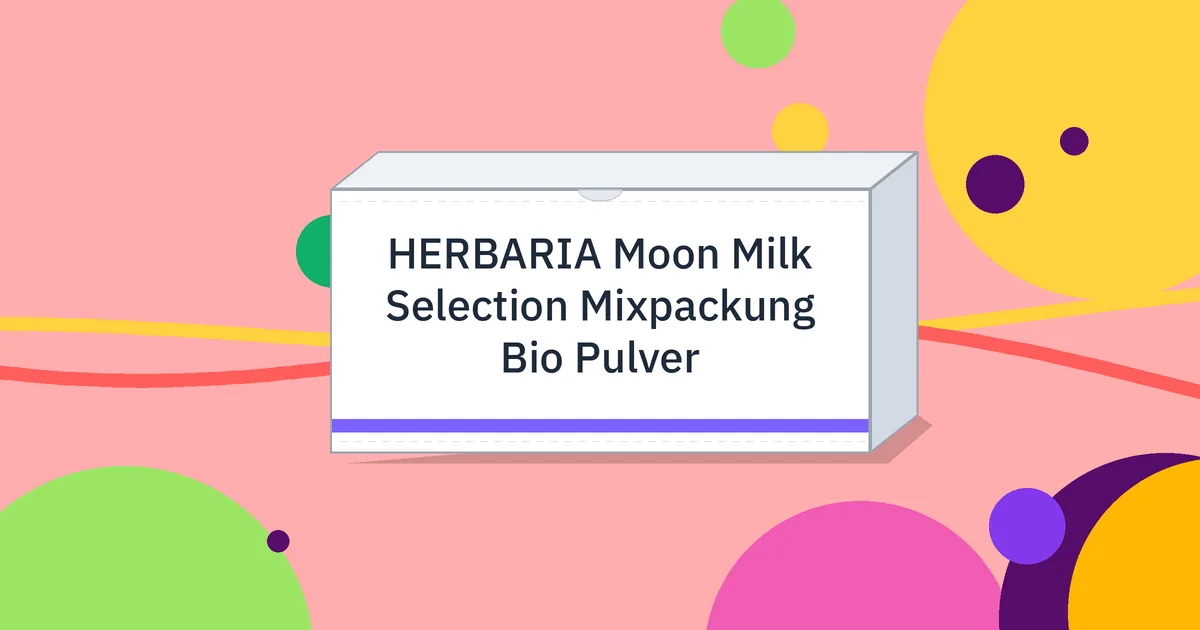 Symbolbild: Packung mit der Aufschrift HERBARIA Moon Milk Selection Mixpackung Bio Pulver (PZN 16849832) – Verfügbarkeit und Bezug in Apotheken in Frankfurt am Main