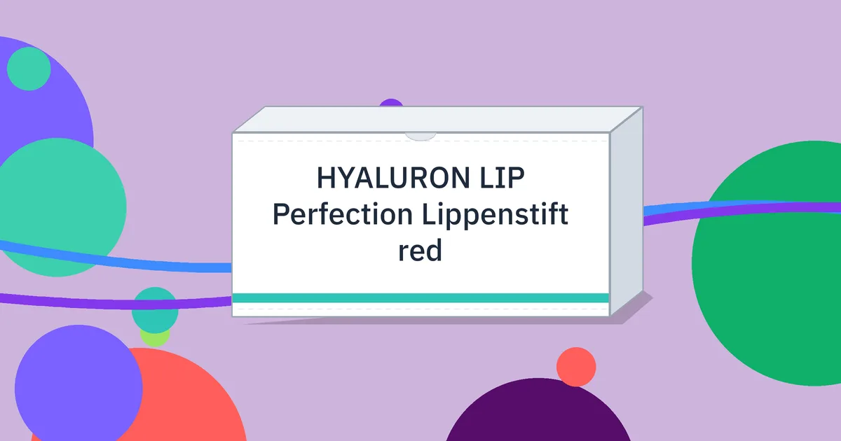 Symbolbild: Packung mit der Aufschrift HYALURON LIP Perfection Lippenstift red (PZN 15327830) – Verfügbarkeit und Bezug in Apotheken in Frankfurt am Main