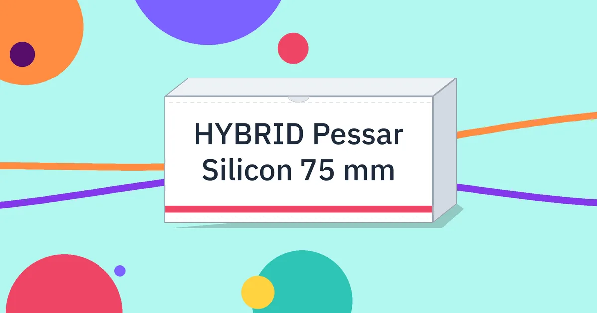 Symbolbild: Packung mit der Aufschrift HYBRID Pessar Silicon 75 mm (PZN 20194816) – Verfügbarkeit und Bezug in Apotheken in Frankfurt am Main
