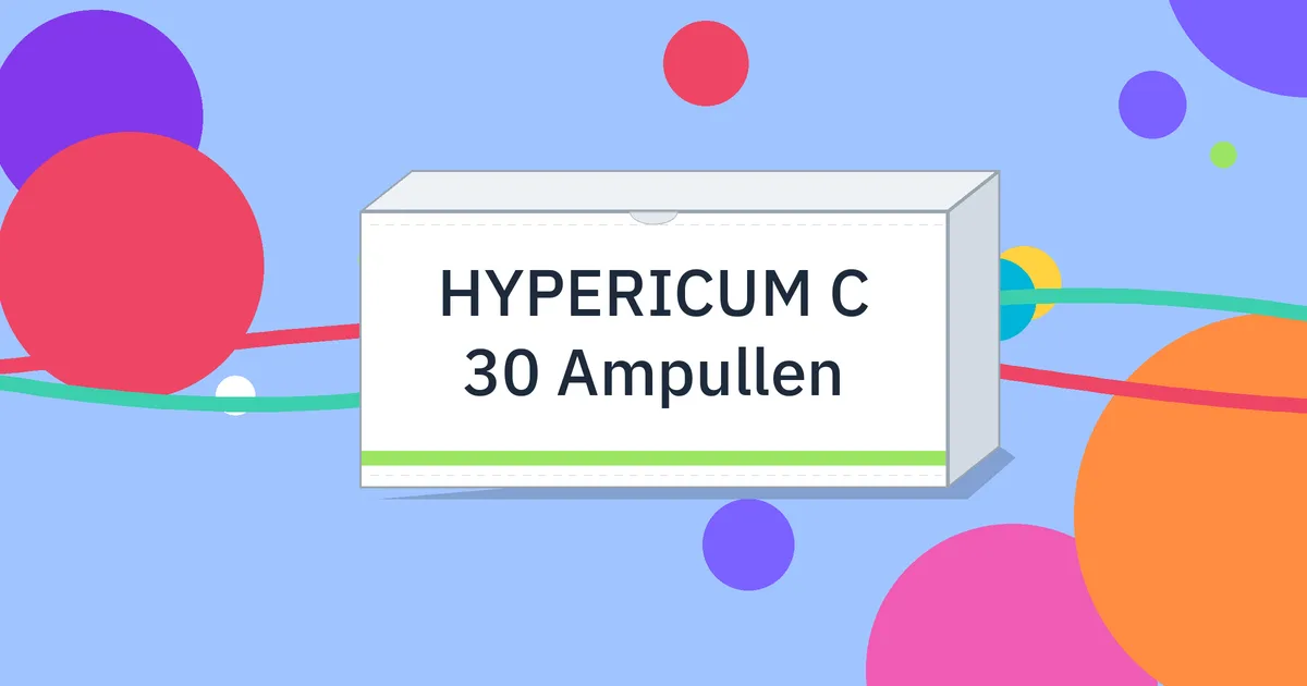 Symbolbild: Packung mit der Aufschrift HYPERICUM C 30 Ampullen (PZN 11706447) – Verfügbarkeit und Bezug in Apotheken in Frankfurt am Main