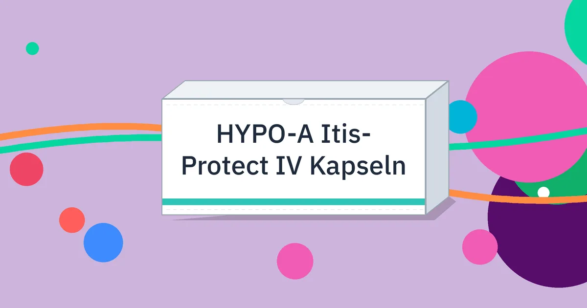 Symbolbild: Packung mit der Aufschrift HYPO-A Itis-Protect IV Kapseln (PZN 10127256) – Verfügbarkeit und Bezug in Apotheken in Frankfurt am Main