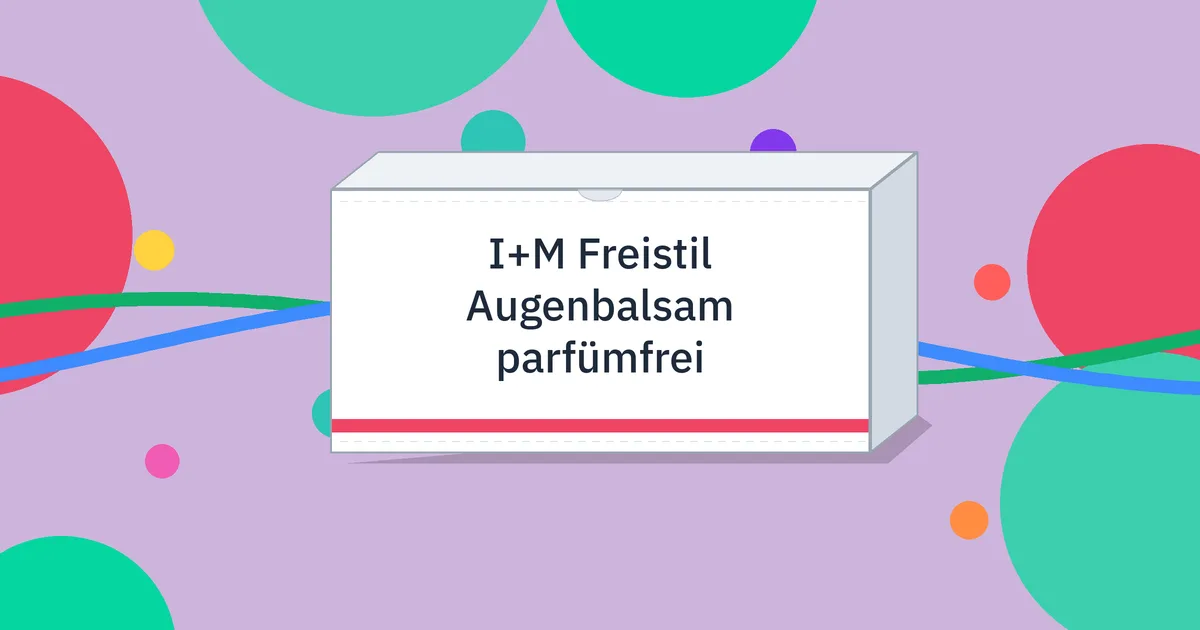 Symbolbild: Packung mit der Aufschrift I+M Freistil Augenbalsam parfümfrei (PZN 06722148) – Verfügbarkeit und Bezug in Apotheken in Frankfurt am Main