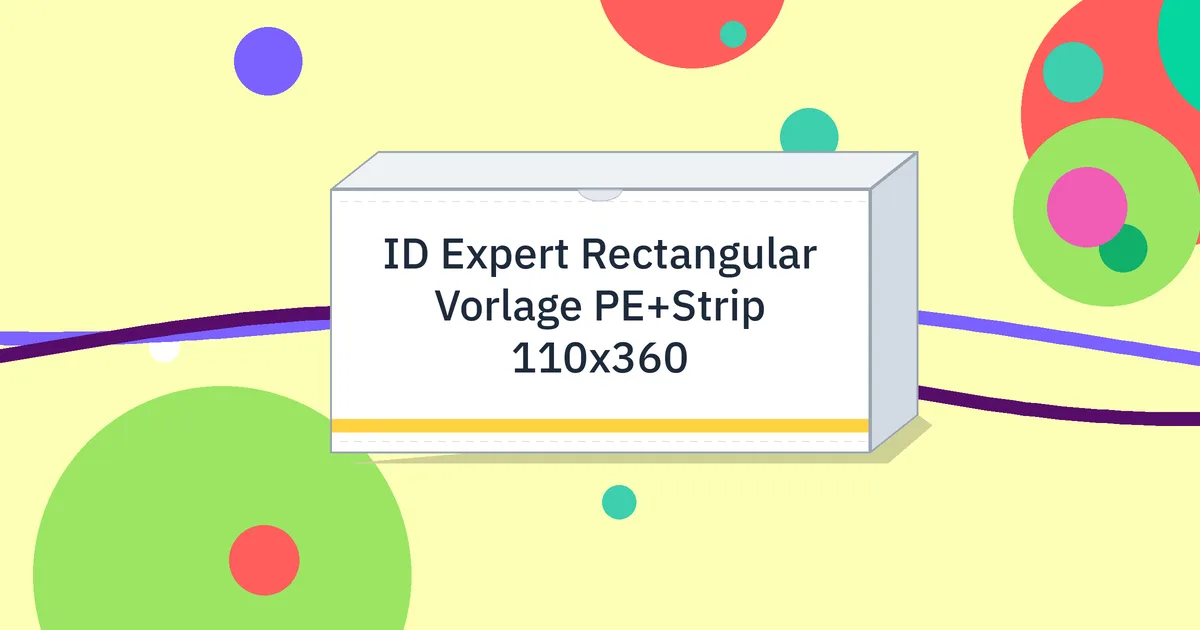 Symbolbild: Packung mit der Aufschrift ID Expert Rectangular Vorlage PE+Strip 110x360 (PZN 10049289) – Verfügbarkeit und Bezug in Apotheken in Frankfurt am Main