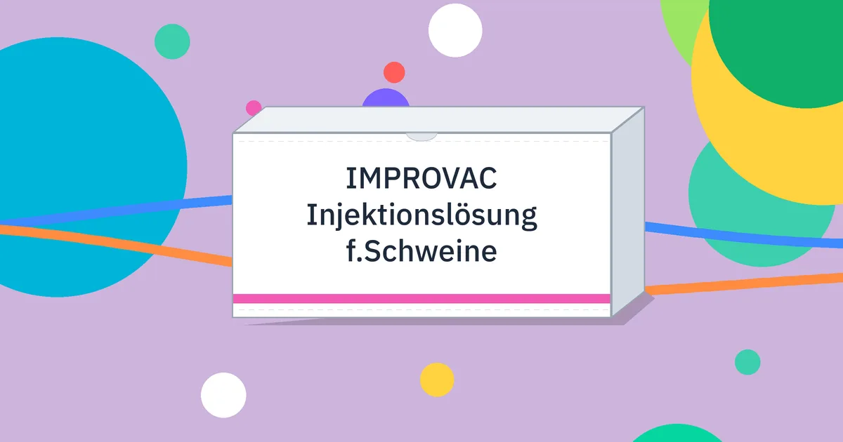 Symbolbild: Packung mit der Aufschrift IMPROVAC Injektionslösung f.Schweine (PZN 12672791) – Verfügbarkeit und Bezug in Apotheken in Frankfurt am Main