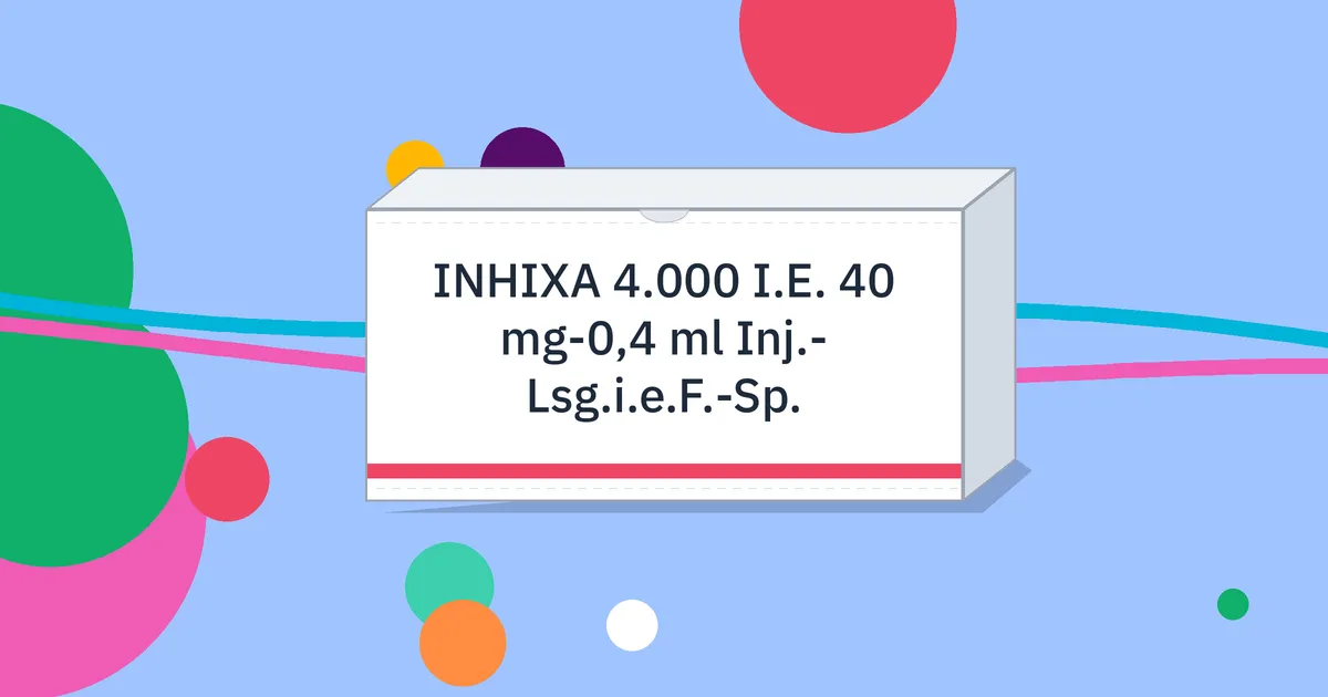 Symbolbild: Packung mit der Aufschrift INHIXA 4.000 I.E. 40 mg-0,4 ml Inj.-Lsg.i.e.F.-Sp. (PZN 20853118) – Verfügbarkeit und Bezug in Apotheken in Frankfurt am Main