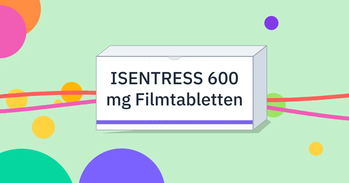Symbolbild: Packung mit der Aufschrift ISENTRESS 600 mg Filmtabletten (PZN 19173370) – Verfügbarkeit und Bezug in Apotheken in Frankfurt am Main