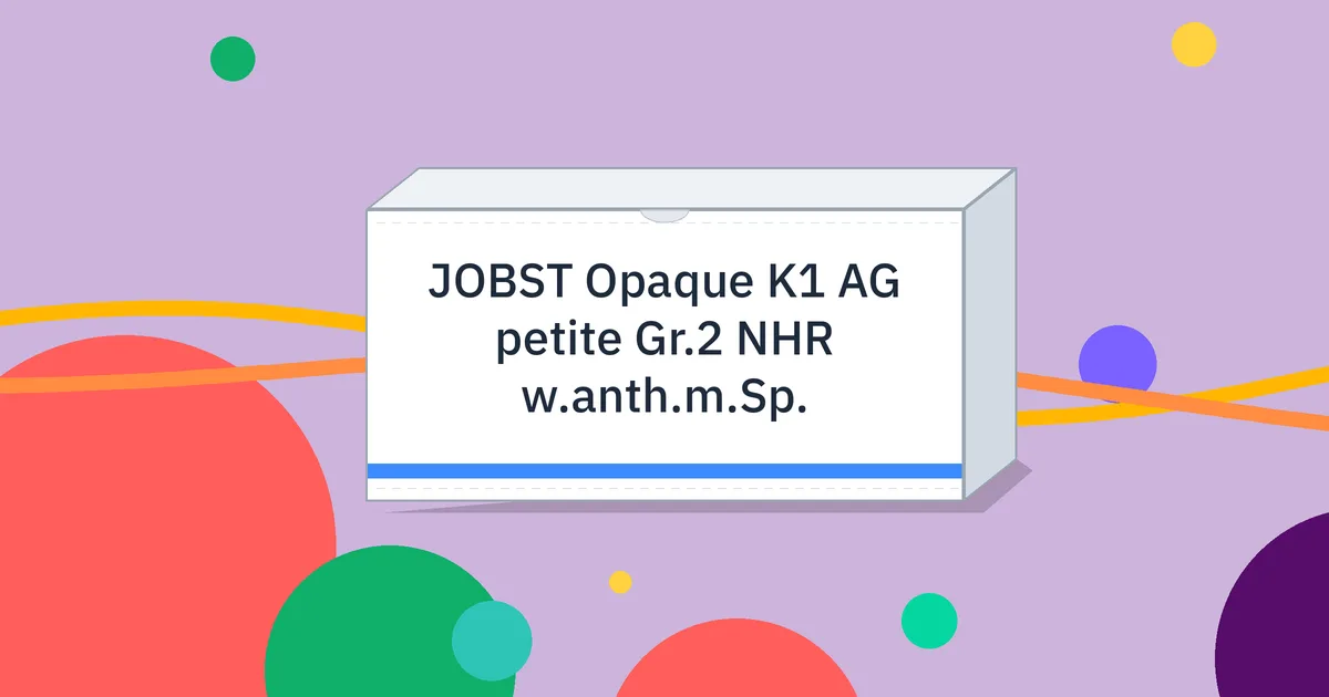 Symbolbild: Packung mit der Aufschrift JOBST Opaque K1 AG petite Gr.2 NHR w.anth.m.Sp. (PZN 16268331) – Verfügbarkeit und Bezug in Apotheken in Frankfurt am Main