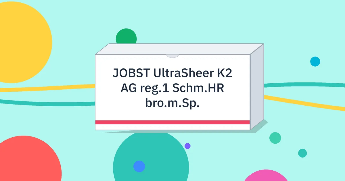 Symbolbild: Packung mit der Aufschrift JOBST UltraSheer K2 AG reg.1 Schm.HR bro.m.Sp. (PZN 13145094) – Verfügbarkeit und Bezug in Apotheken in Frankfurt am Main