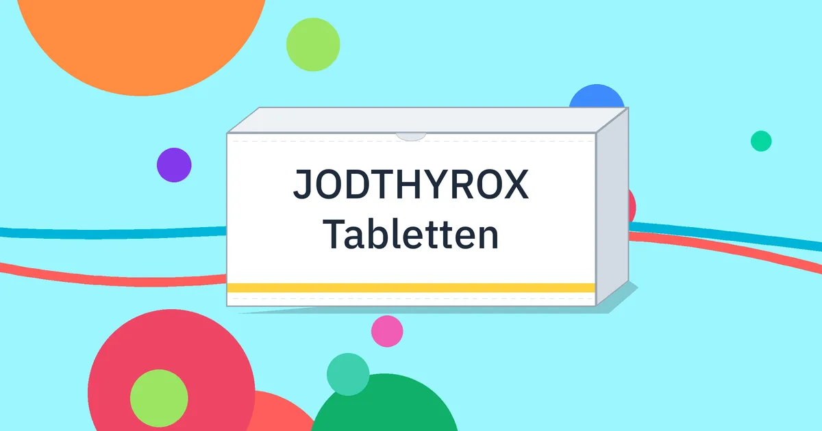 Symbolbild: Packung mit der Aufschrift JODTHYROX Tabletten (PZN 03021333) – Verfügbarkeit und Bezug in Apotheken in Frankfurt am Main