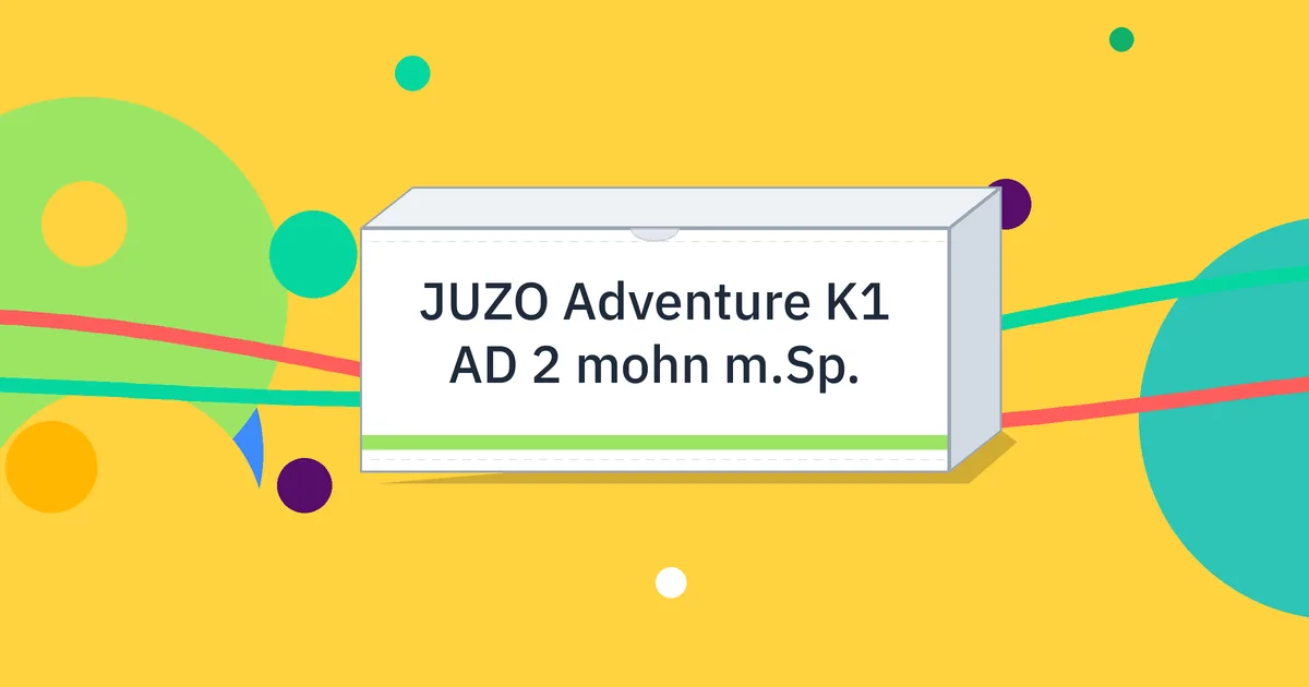 Symbolbild: Packung mit der Aufschrift JUZO Adventure K1 AD 2 mohn m.Sp. (PZN 14971546) – Verfügbarkeit und Bezug in Apotheken in Frankfurt am Main