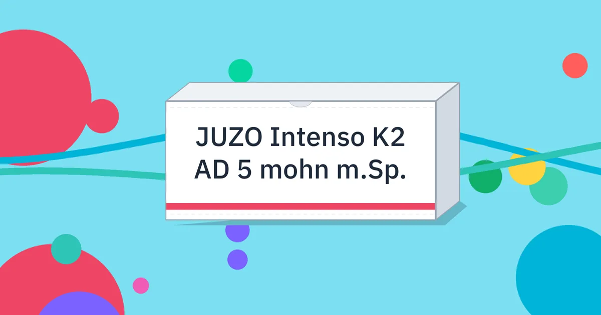 Symbolbild: Packung mit der Aufschrift JUZO Intenso K2 AD 5 mohn m.Sp. (PZN 18606482) – Verfügbarkeit und Bezug in Apotheken in Frankfurt am Main
