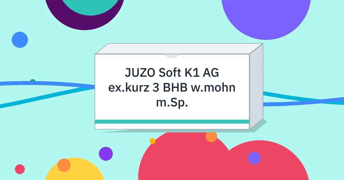 Symbolbild: Packung mit der Aufschrift JUZO Soft K1 AG ex.kurz 3 BHB w.mohn m.Sp. (PZN 14839692) – Verfügbarkeit und Bezug in Apotheken in Frankfurt am Main