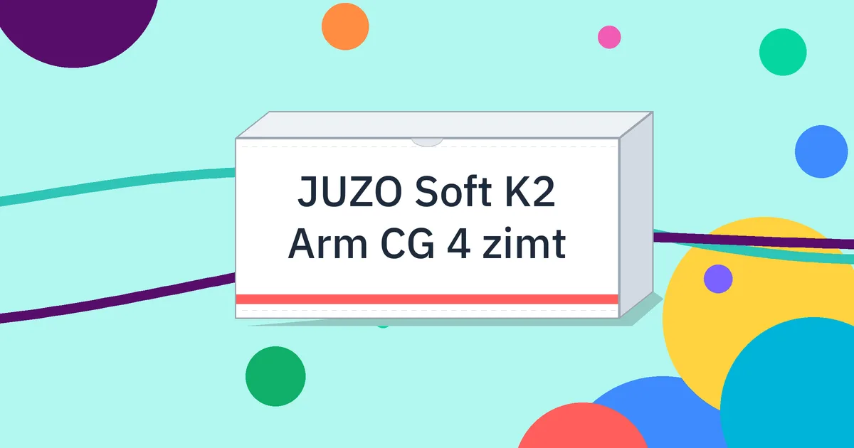 Symbolbild: Packung mit der Aufschrift JUZO Soft K2 Arm CG 4 zimt (PZN 15512007) – Verfügbarkeit und Bezug in Apotheken in Frankfurt am Main