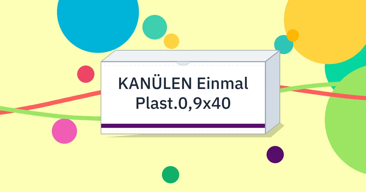 Symbolbild: Packung mit der Aufschrift KANÜLEN Einmal Plast.0,9x40 (PZN 02440068) – Verfügbarkeit und Bezug in Apotheken in Frankfurt am Main