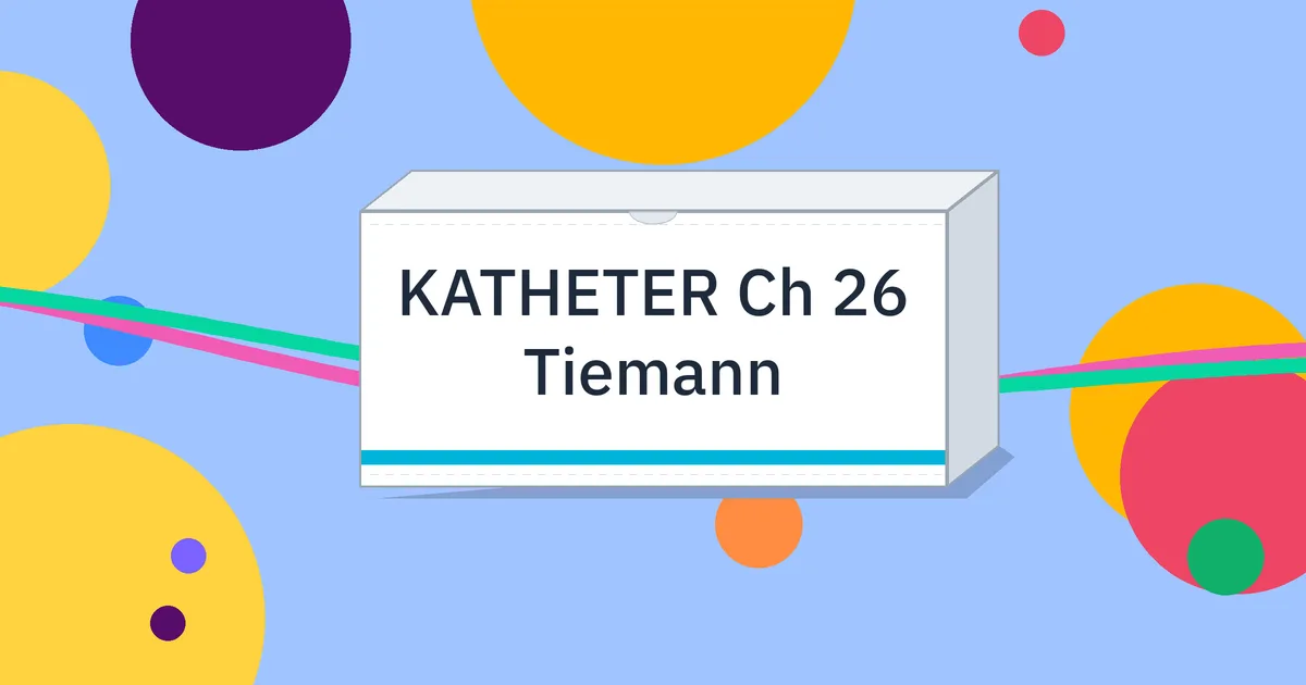 Symbolbild: Packung mit der Aufschrift KATHETER Ch 26 Tiemann (PZN 01730048) – Verfügbarkeit und Bezug in Apotheken in Frankfurt am Main