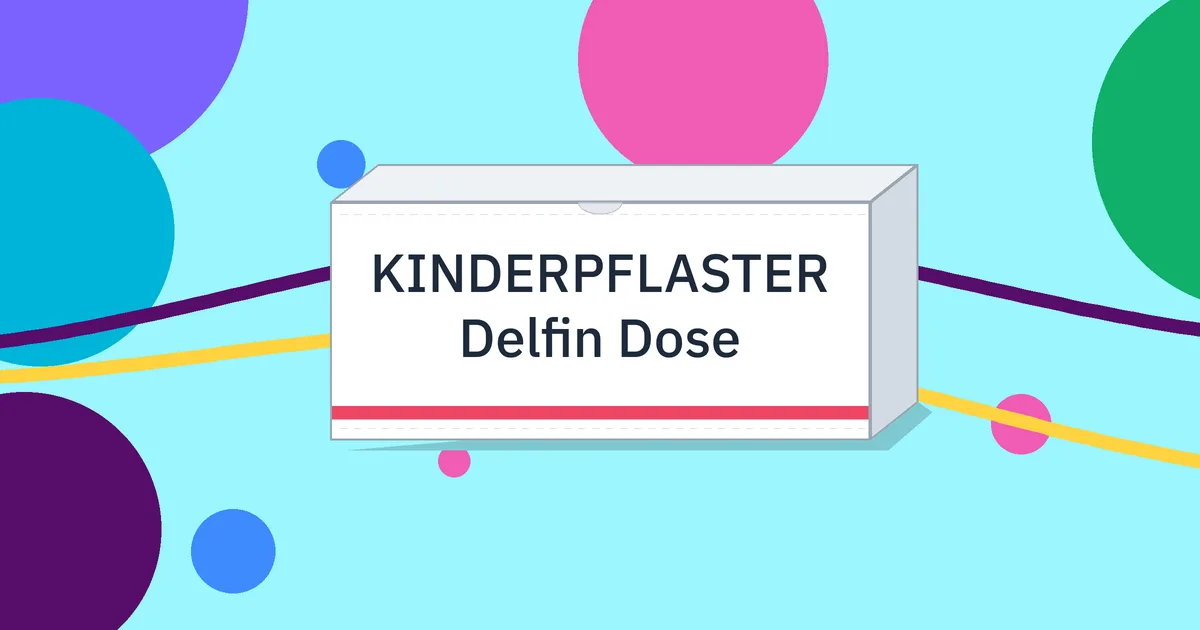 Symbolbild: Packung mit der Aufschrift KINDERPFLASTER Delfin Dose (PZN 09078050) – Verfügbarkeit und Bezug in Apotheken in Frankfurt am Main