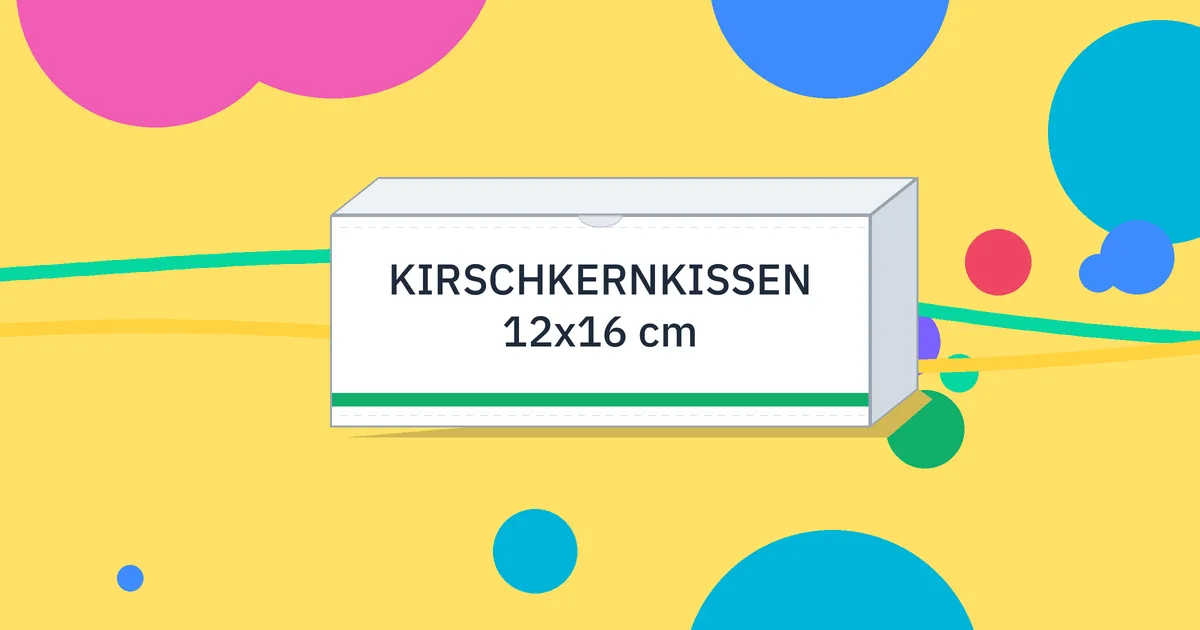 Symbolbild: Packung mit der Aufschrift KIRSCHKERNKISSEN 12x16 cm (PZN 02761329) – Verfügbarkeit und Bezug in Apotheken in Frankfurt am Main
