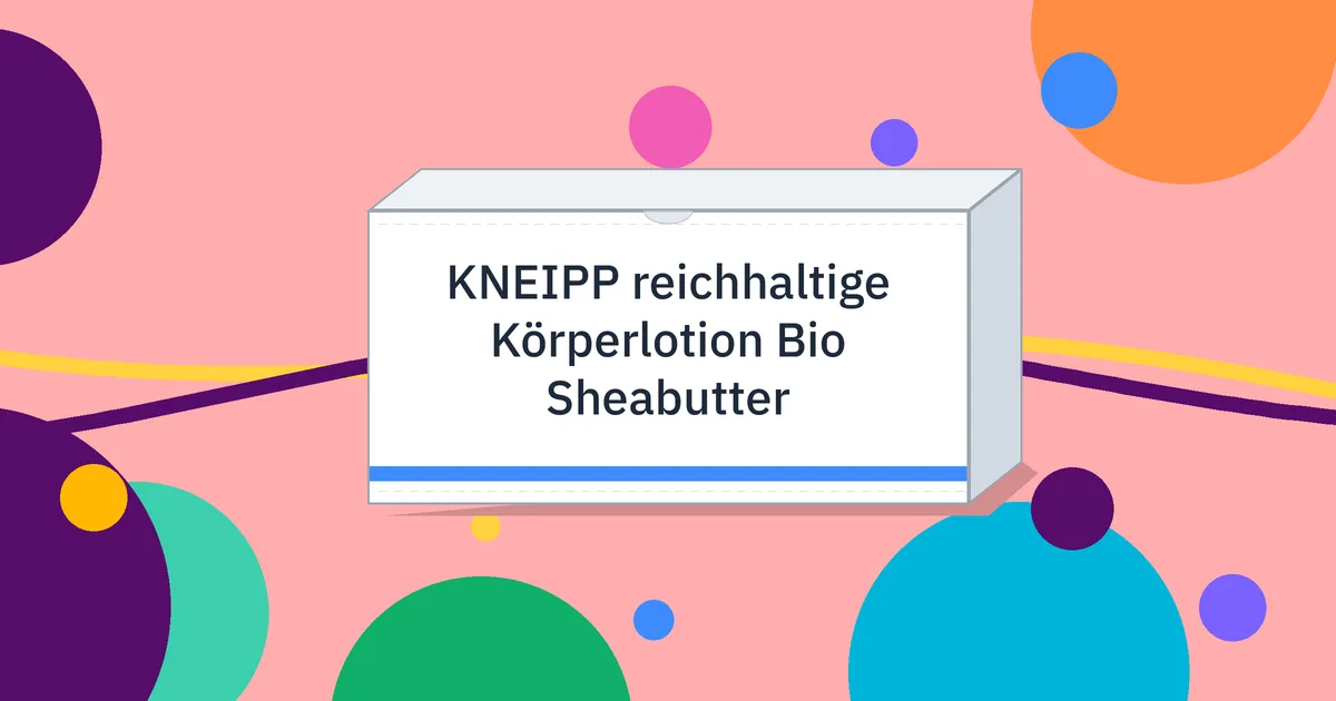 Symbolbild: Packung mit der Aufschrift KNEIPP reichhaltige Körperlotion Bio Sheabutter (PZN 19272190) – Verfügbarkeit und Bezug in Apotheken in Frankfurt am Main