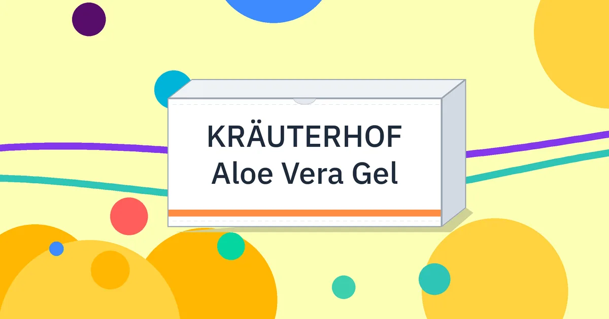 Symbolbild: Packung mit der Aufschrift KRÄUTERHOF Aloe Vera Gel (PZN 10412583) – Verfügbarkeit und Bezug in Apotheken in Frankfurt am Main