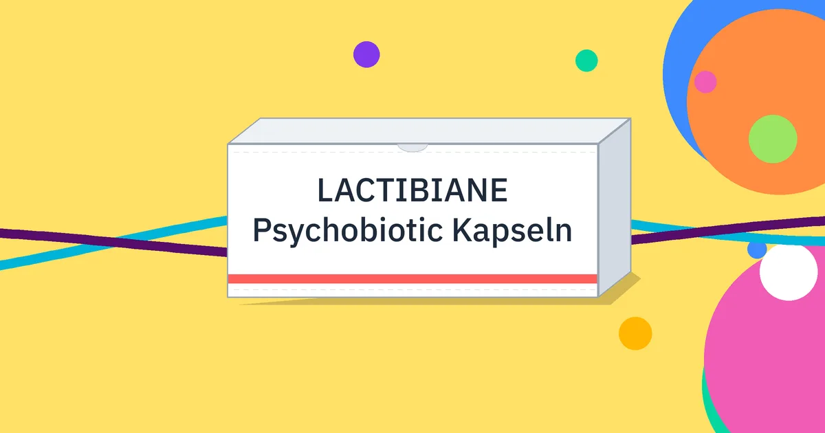 Symbolbild: Packung mit der Aufschrift LACTIBIANE Psychobiotic Kapseln (PZN 18834177) – Verfügbarkeit und Bezug in Apotheken in Frankfurt am Main