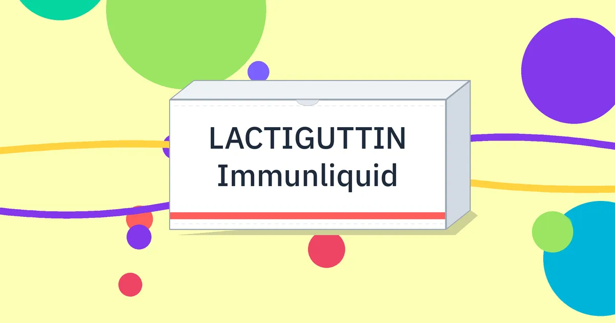 Symbolbild: Packung mit der Aufschrift LACTIGUTTIN Immunliquid (PZN 10228626) – Verfügbarkeit und Bezug in Apotheken in Frankfurt am Main