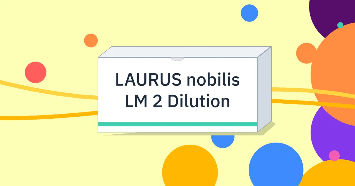 Symbolbild: Packung mit der Aufschrift LAURUS nobilis LM 2 Dilution (PZN 13524383) – Verfügbarkeit und Bezug in Apotheken in Frankfurt am Main