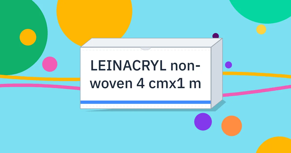 Symbolbild: Packung mit der Aufschrift LEINACRYL non-woven 4 cmx1 m (PZN 00971666) – Verfügbarkeit und Bezug in Apotheken in Frankfurt am Main