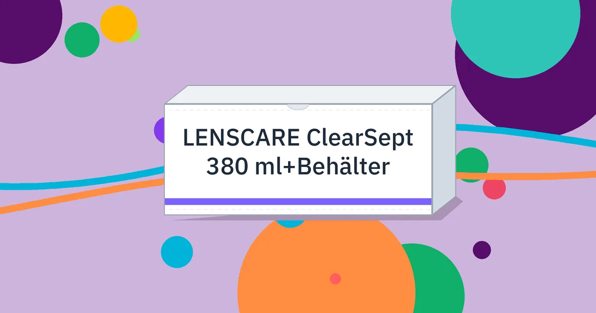 Symbolbild: Packung mit der Aufschrift LENSCARE ClearSept 380 ml+Behälter (PZN 01166843) – Verfügbarkeit und Bezug in Apotheken in Frankfurt am Main
