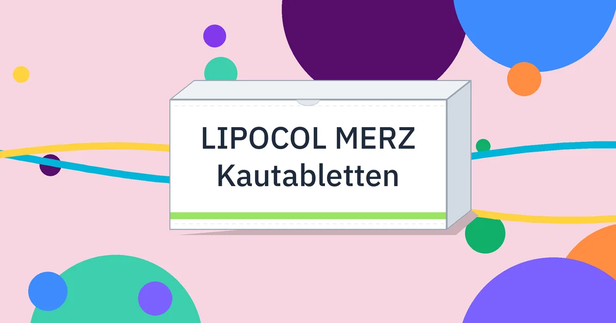 Symbolbild: Packung mit der Aufschrift LIPOCOL MERZ Kautabletten (PZN 06735524) – Verfügbarkeit und Bezug in Apotheken in Frankfurt am Main