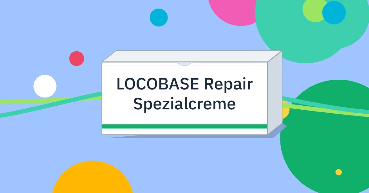 Symbolbild: Packung mit der Aufschrift LOCOBASE Repair Spezialcreme (PZN 04927171) – Verfügbarkeit und Bezug in Apotheken in Frankfurt am Main
