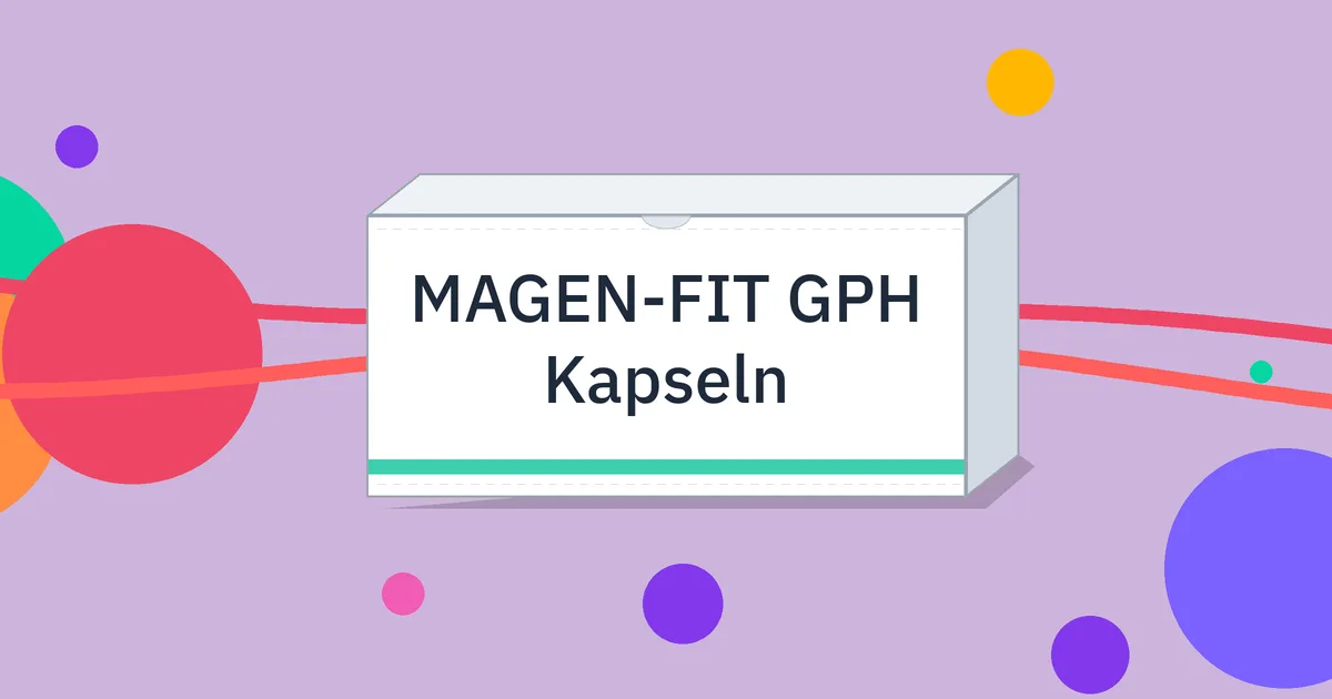 Symbolbild: Packung mit der Aufschrift MAGEN-FIT GPH Kapseln (PZN 05530441) – Verfügbarkeit und Bezug in Apotheken in Frankfurt am Main