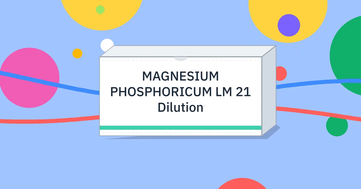 Symbolbild: Packung mit der Aufschrift MAGNESIUM PHOSPHORICUM LM 21 Dilution (PZN 12939314) – Verfügbarkeit und Bezug in Apotheken in Frankfurt am Main