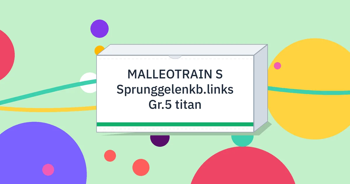 Symbolbild: Packung mit der Aufschrift MALLEOTRAIN S Sprunggelenkb.links Gr.5 titan (PZN 10220754) – Verfügbarkeit und Bezug in Apotheken in Frankfurt am Main