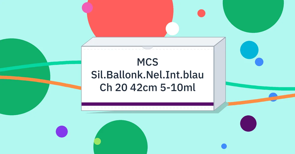 Symbolbild: Packung mit der Aufschrift MCS Sil.Ballonk.Nel.Int.blau Ch 20 42cm 5-10ml (PZN 04800097) – Verfügbarkeit und Bezug in Apotheken in Frankfurt am Main