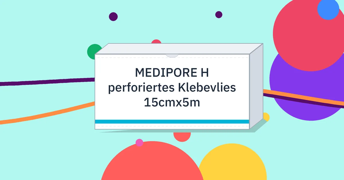 Symbolbild: Packung mit der Aufschrift MEDIPORE H perforiertes Klebevlies 15cmx5m (PZN 09748674) – Verfügbarkeit und Bezug in Apotheken in Frankfurt am Main