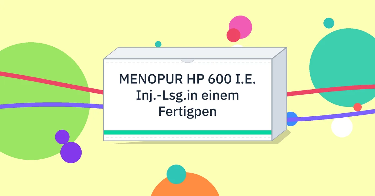 Symbolbild: Packung mit der Aufschrift MENOPUR HP 600 I.E. Inj.-Lsg.in einem Fertigpen (PZN 19291709) – Verfügbarkeit und Bezug in Apotheken in Frankfurt am Main