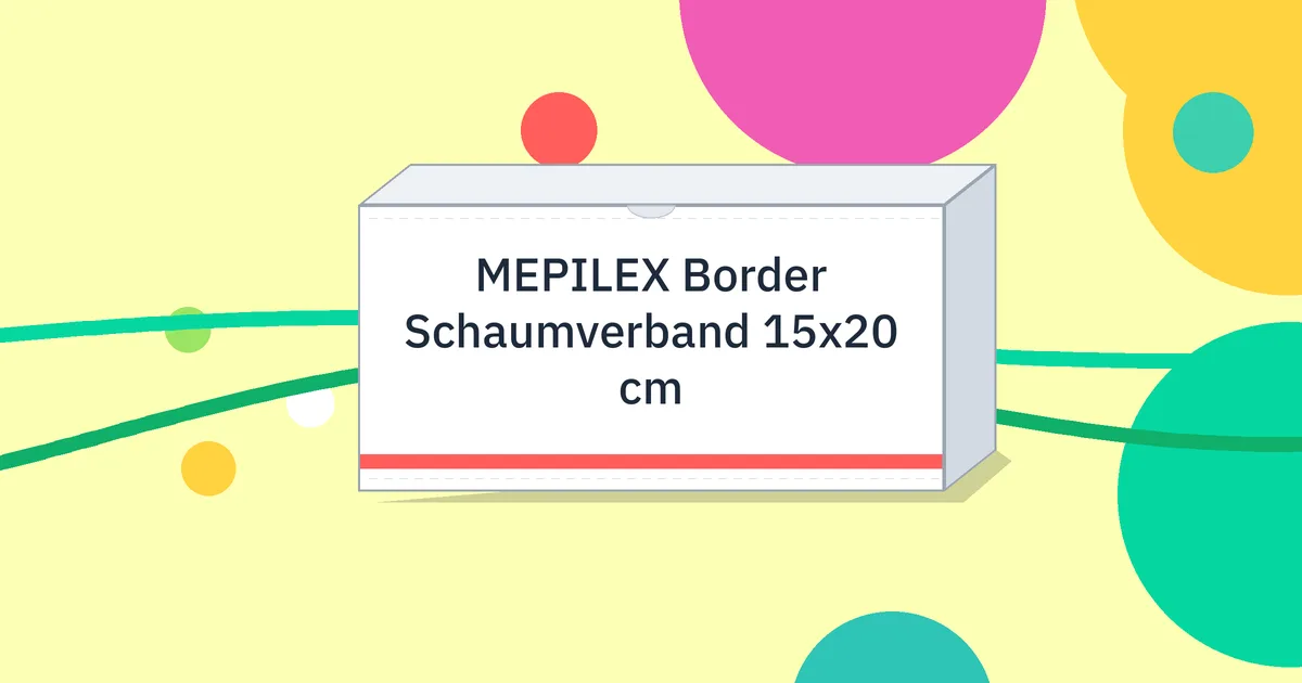 Symbolbild: Packung mit der Aufschrift MEPILEX Border Schaumverband 15x20 cm (PZN 09680858) – Verfügbarkeit und Bezug in Apotheken in Frankfurt am Main