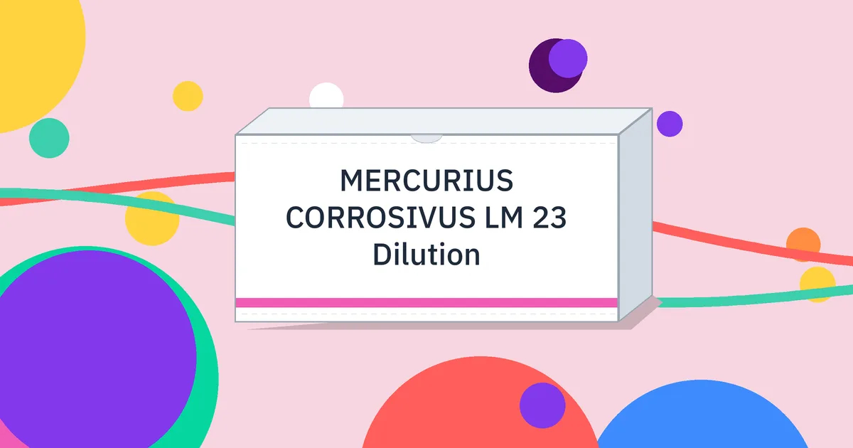 Symbolbild: Packung mit der Aufschrift MERCURIUS CORROSIVUS LM 23 Dilution (PZN 12950066) – Verfügbarkeit und Bezug in Apotheken in Frankfurt am Main
