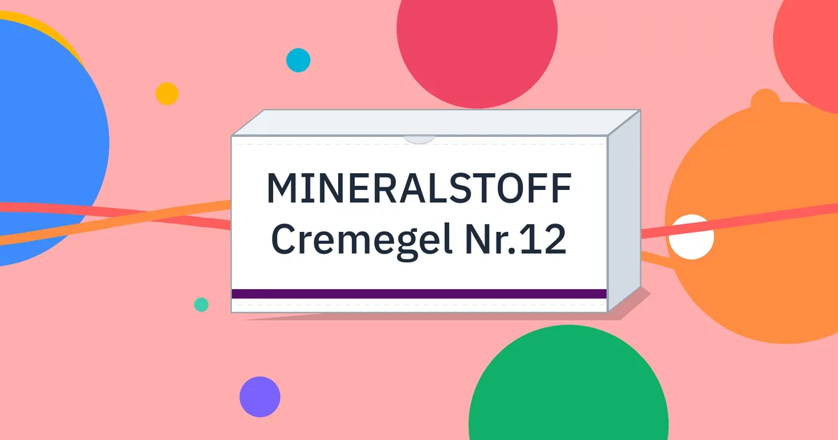 Symbolbild: Packung mit der Aufschrift MINERALSTOFF Cremegel Nr.12 (PZN 02733758) – Verfügbarkeit und Bezug in Apotheken in Frankfurt am Main