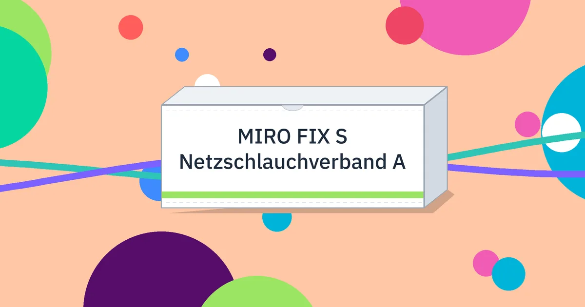 Symbolbild: Packung mit der Aufschrift MIRO FIX S Netzschlauchverband A (PZN 06853011) – Verfügbarkeit und Bezug in Apotheken in Frankfurt am Main