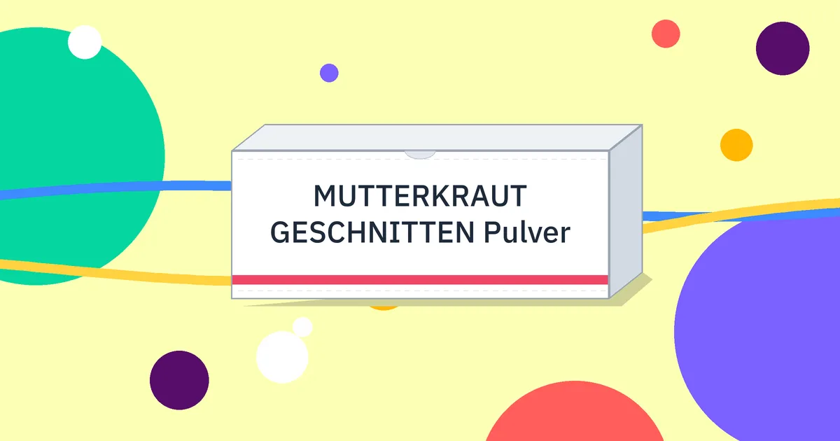 Symbolbild: Packung mit der Aufschrift MUTTERKRAUT GESCHNITTEN Pulver (PZN 19301342) – Verfügbarkeit und Bezug in Apotheken in Frankfurt am Main