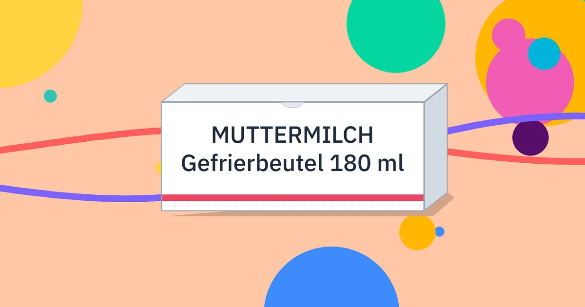 Symbolbild: Packung mit der Aufschrift MUTTERMILCH Gefrierbeutel 180 ml (PZN 08460416) – Verfügbarkeit und Bezug in Apotheken in Frankfurt am Main