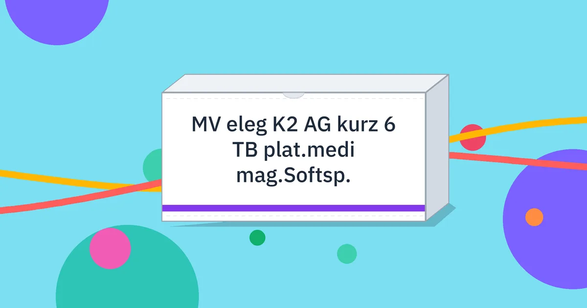 Symbolbild: Packung mit der Aufschrift MV eleg K2 AG kurz 6 TB plat.medi mag.Softsp. (PZN 14635104) – Verfügbarkeit und Bezug in Apotheken in Frankfurt am Main