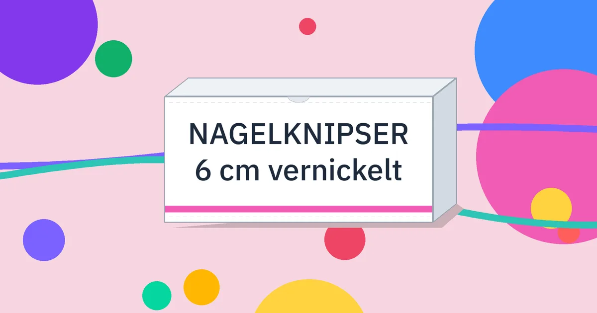 Symbolbild: Packung mit der Aufschrift NAGELKNIPSER 6 cm vernickelt (PZN 17288100) – Verfügbarkeit und Bezug in Apotheken in Frankfurt am Main