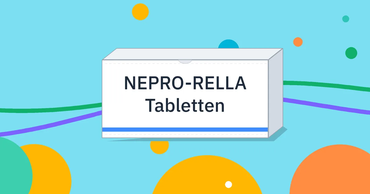 Symbolbild: Packung mit der Aufschrift NEPRO-RELLA Tabletten (PZN 01332448) – Verfügbarkeit und Bezug in Apotheken in Frankfurt am Main